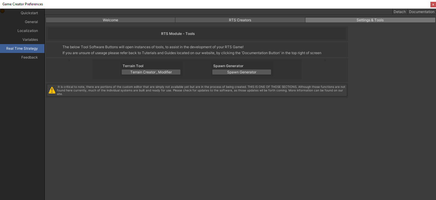 Features & Menus – Vexstorm Studios